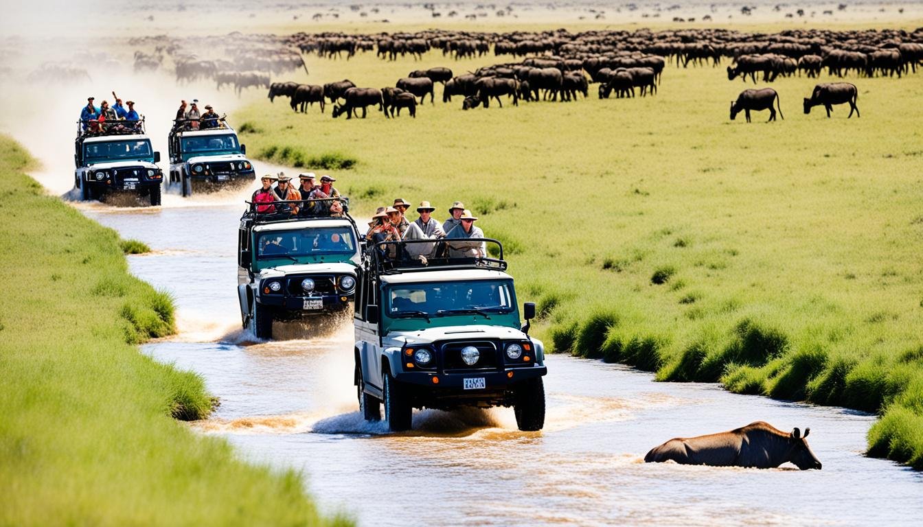 How can I book a safari tour in the Serengeti National Park?